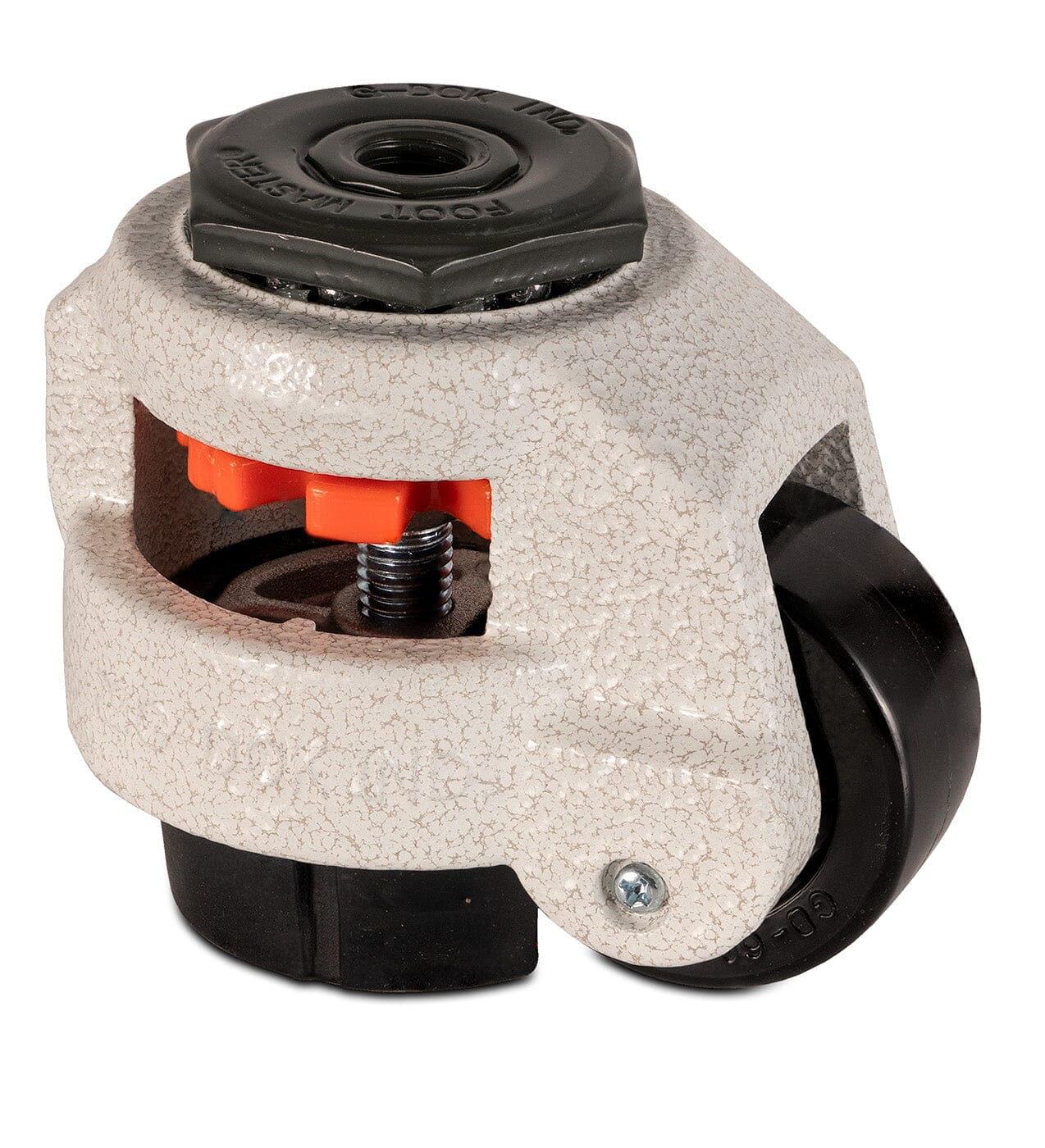 2" Footmaster Leveling Caster Ivory - 550lb cap | Power Lab Supply